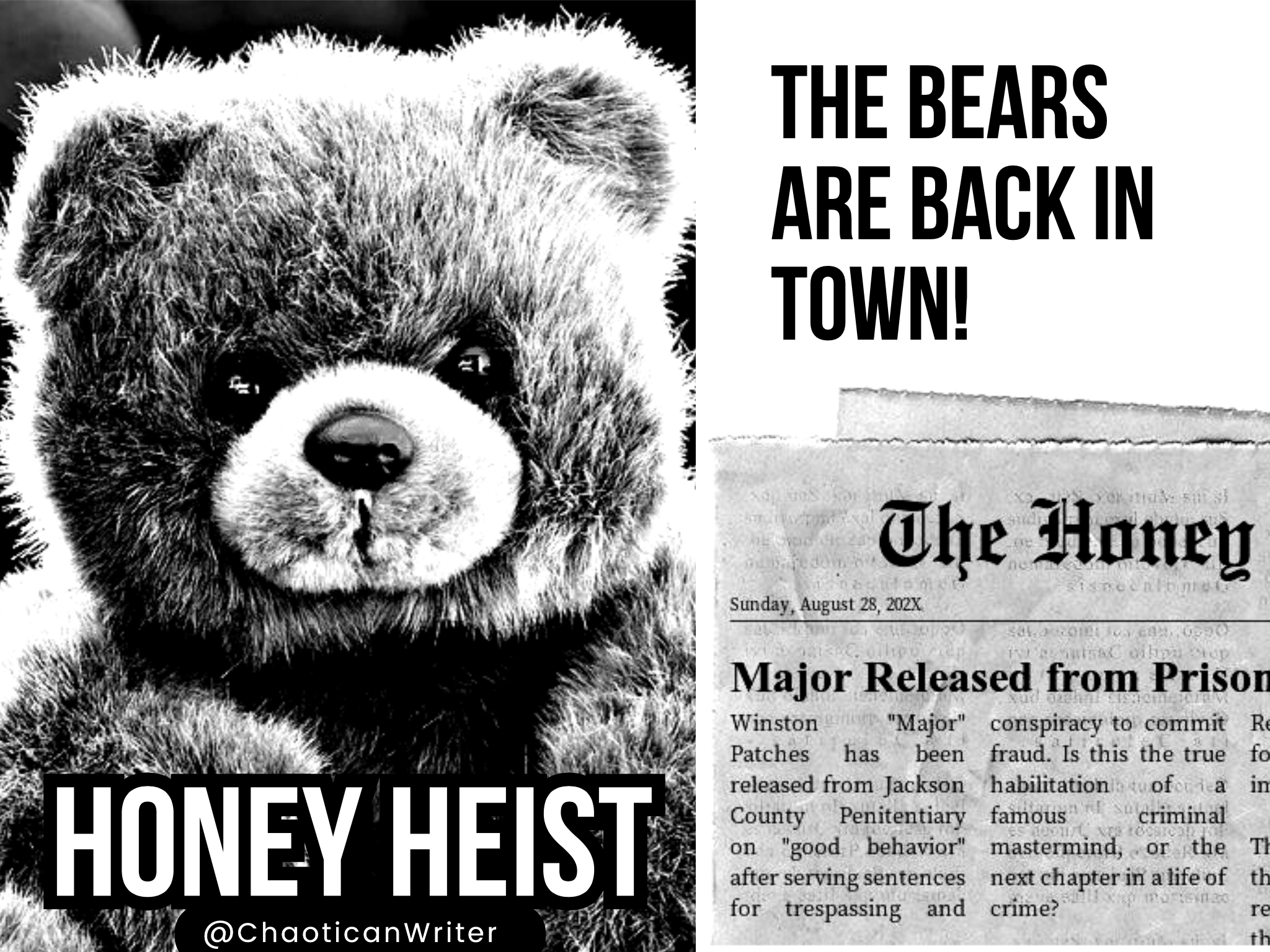 Honey Heist: a One-Pager TTRPG about BEARS! - Chaotican Writer